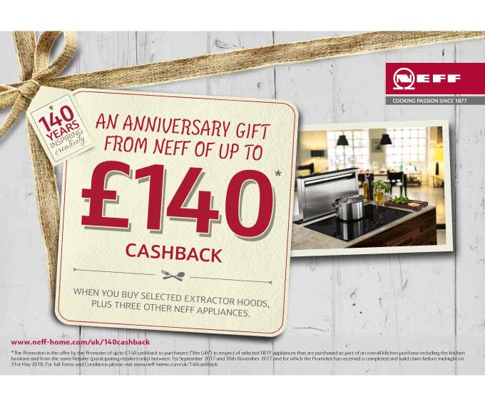 Celebrating up to £140 Cashback from Neff - Ream Interiors