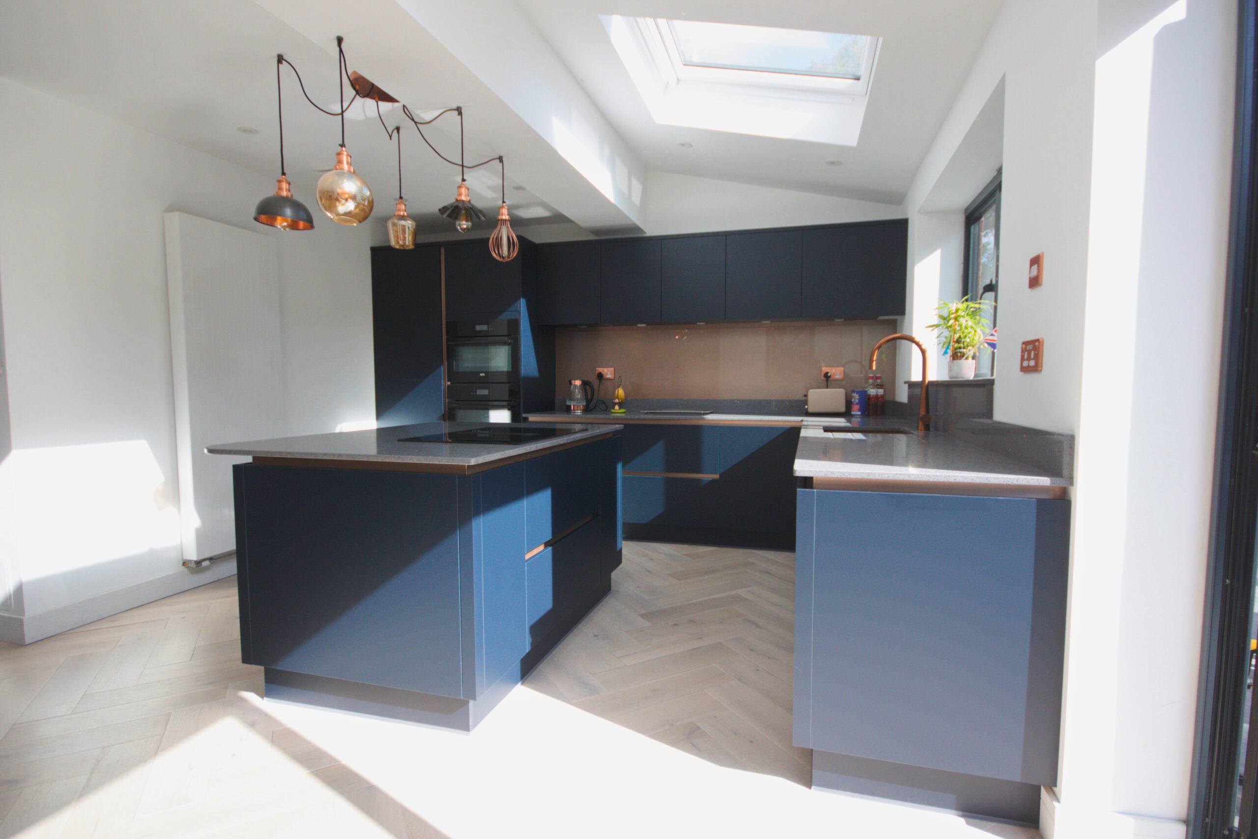 Mrs English's Contemporary Indigo Kitchen - Ream Interiors