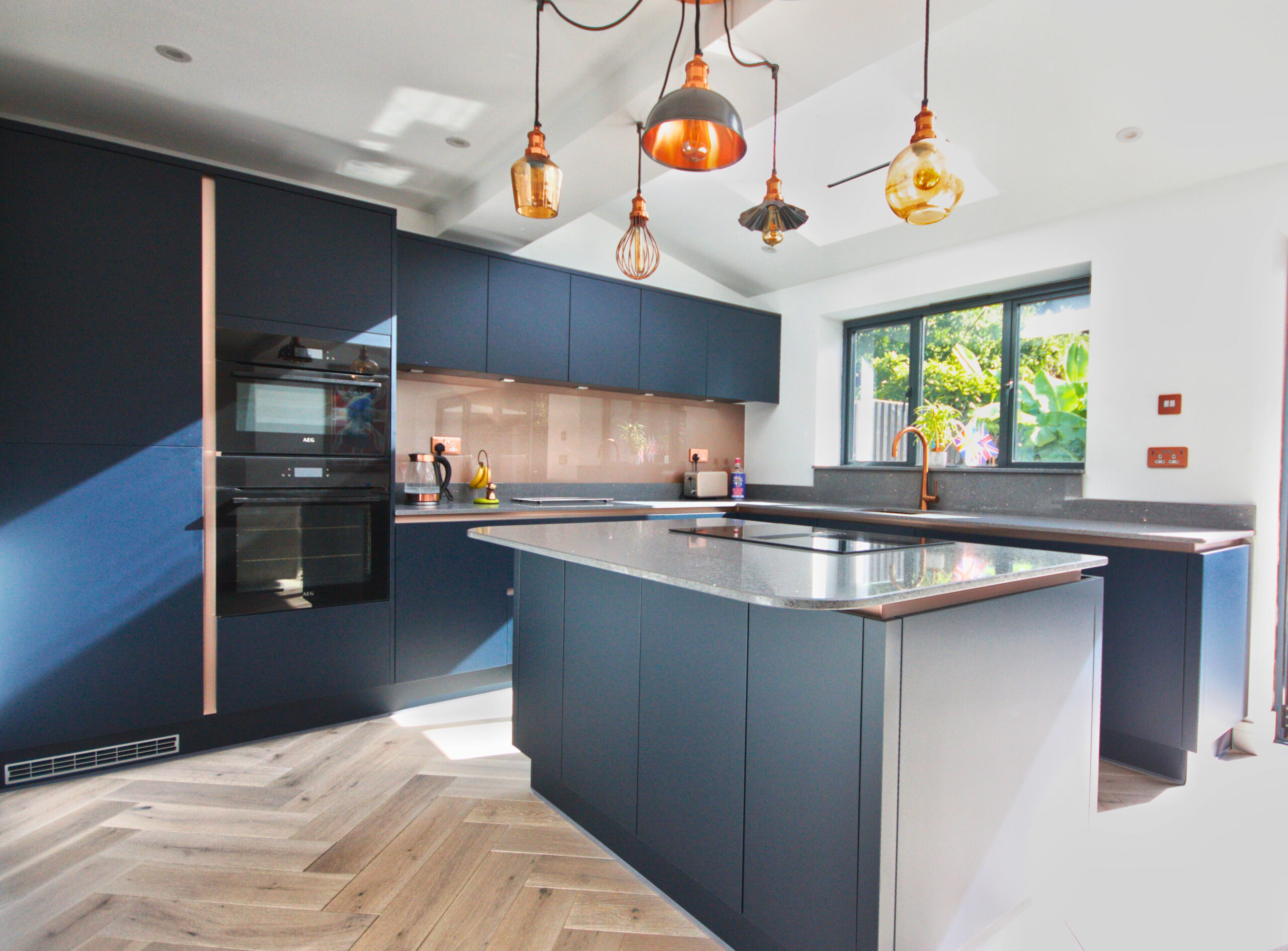 Mrs English's Contemporary Indigo Kitchen - Ream Interiors