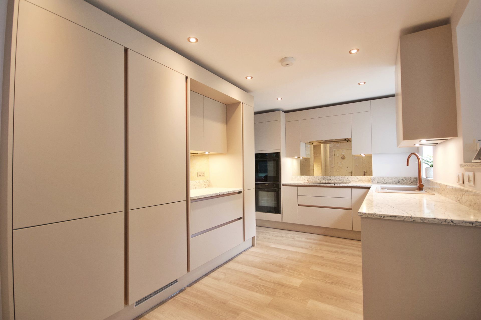 Mr & Mrs Herridge’s Handleless Matte Kitchen In Cashmere - Ream Interiors
