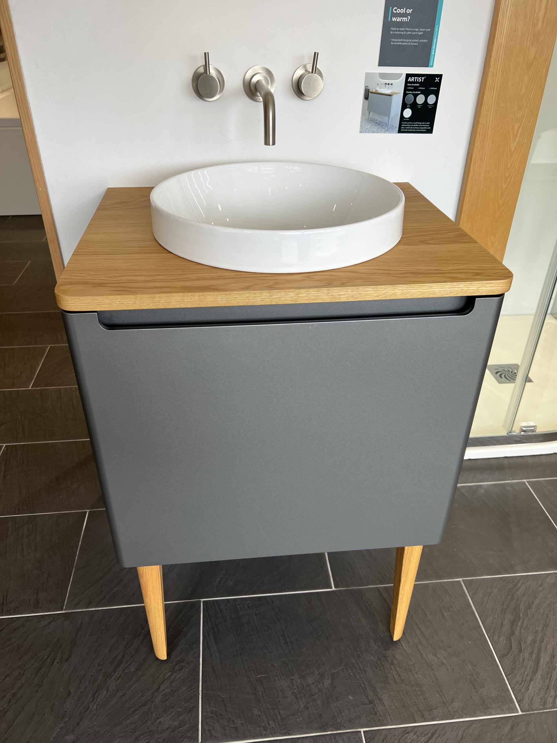 Crosswater Artist Basin unit & Nepi Round Inset basin – Ream Interiors